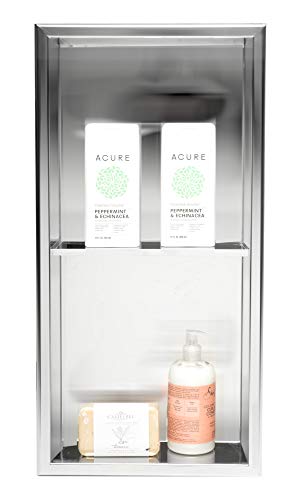 ALFI brand ABN1224-PSS Shower Niche, Polished Stainless Steel