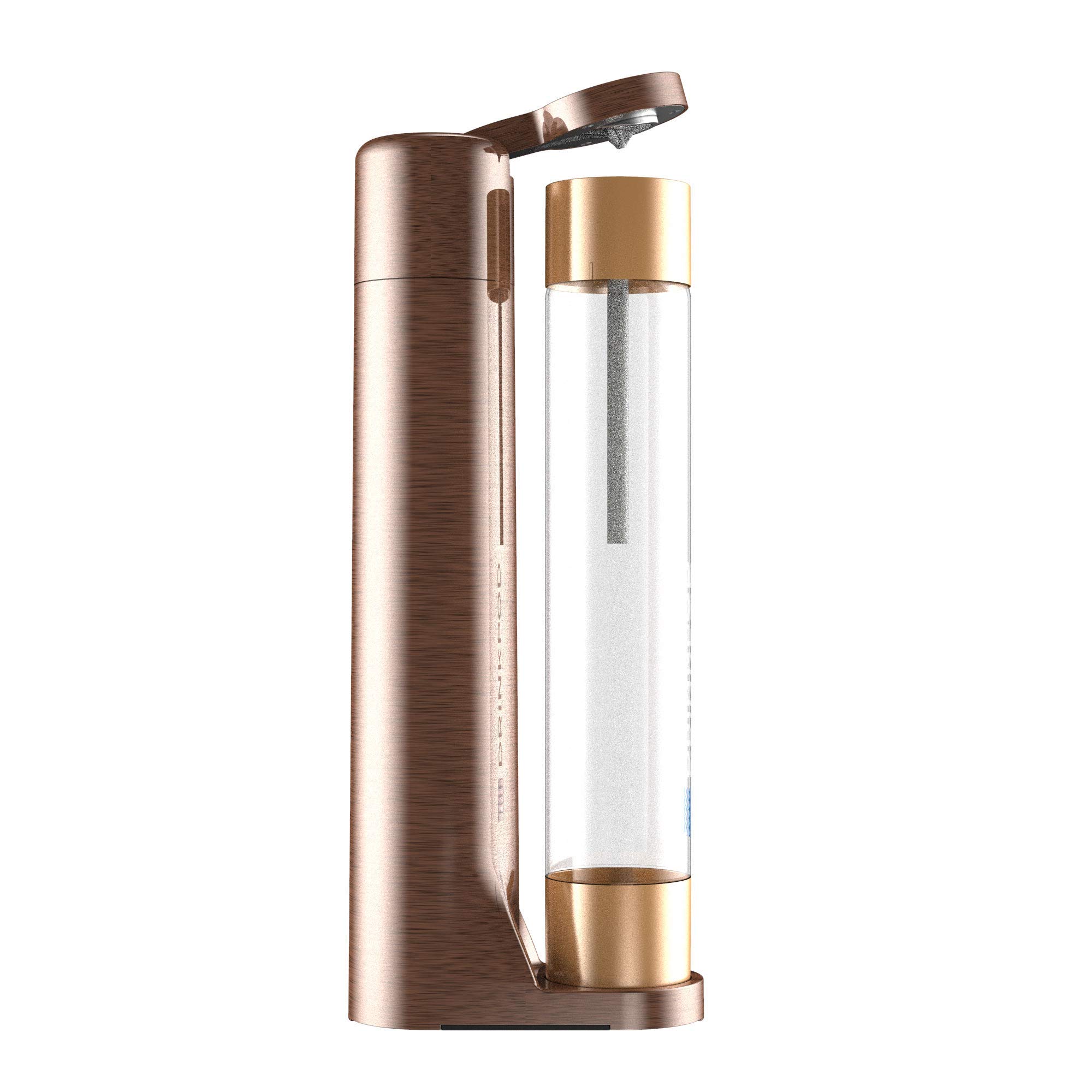 Fizzpod Home Soda Maker Create Delicious Sparkling Carbonated Drinks. Fizzpod Soda Machine Includes Three 1 Liter Bottles, 2 CO2 Cylinders, 3 Caps, 1 Carbonator Cap & a Manual - Make Homemade Sparkle Water, Juice, Coffee, Tea and Cocktail Drinks with Frui