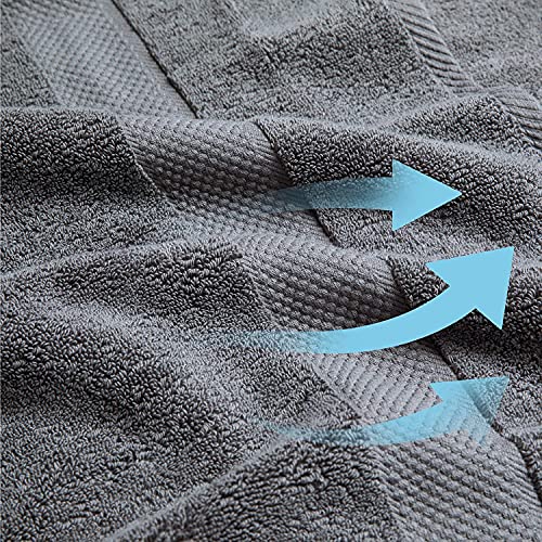 Simpli-Magic 79405 Bath Towels, 25βx50β, Gray, 6 Pack