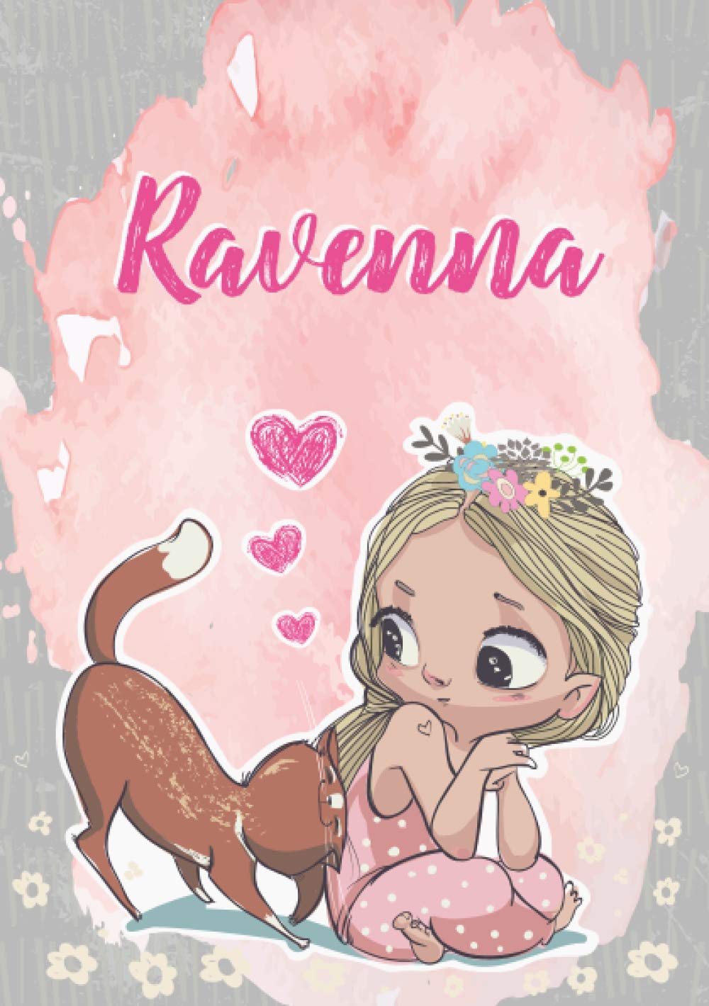 Ravenna: Taccuino A5 | Nome personalizzato Ravenna | Regalo di compleanno per moglie, figlia, sorella, mamma | Design: gatto | 120 pagine a righe, piccolo formato A5 (14.8 x 21 cm) (Italian Edition)