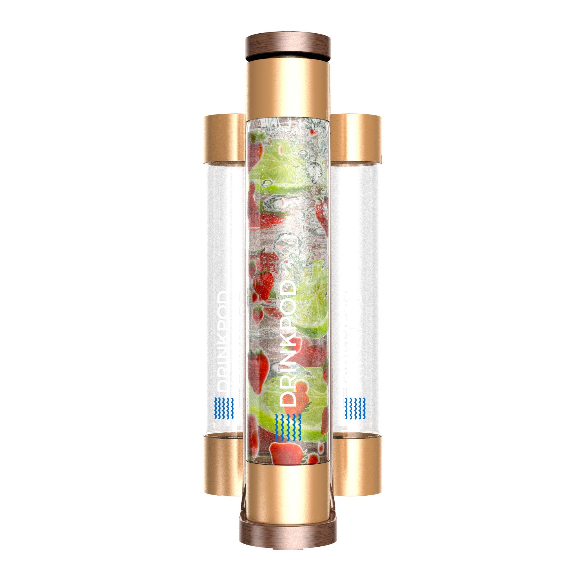 Fizzpod Home Soda Maker Create Delicious Sparkling Carbonated Drinks. Fizzpod Soda Machine Includes Three 1 Liter Bottles, 2 CO2 Cylinders, 3 Caps, 1 Carbonator Cap & a Manual - Make Homemade Sparkle Water, Juice, Coffee, Tea and Cocktail Drinks with Frui
