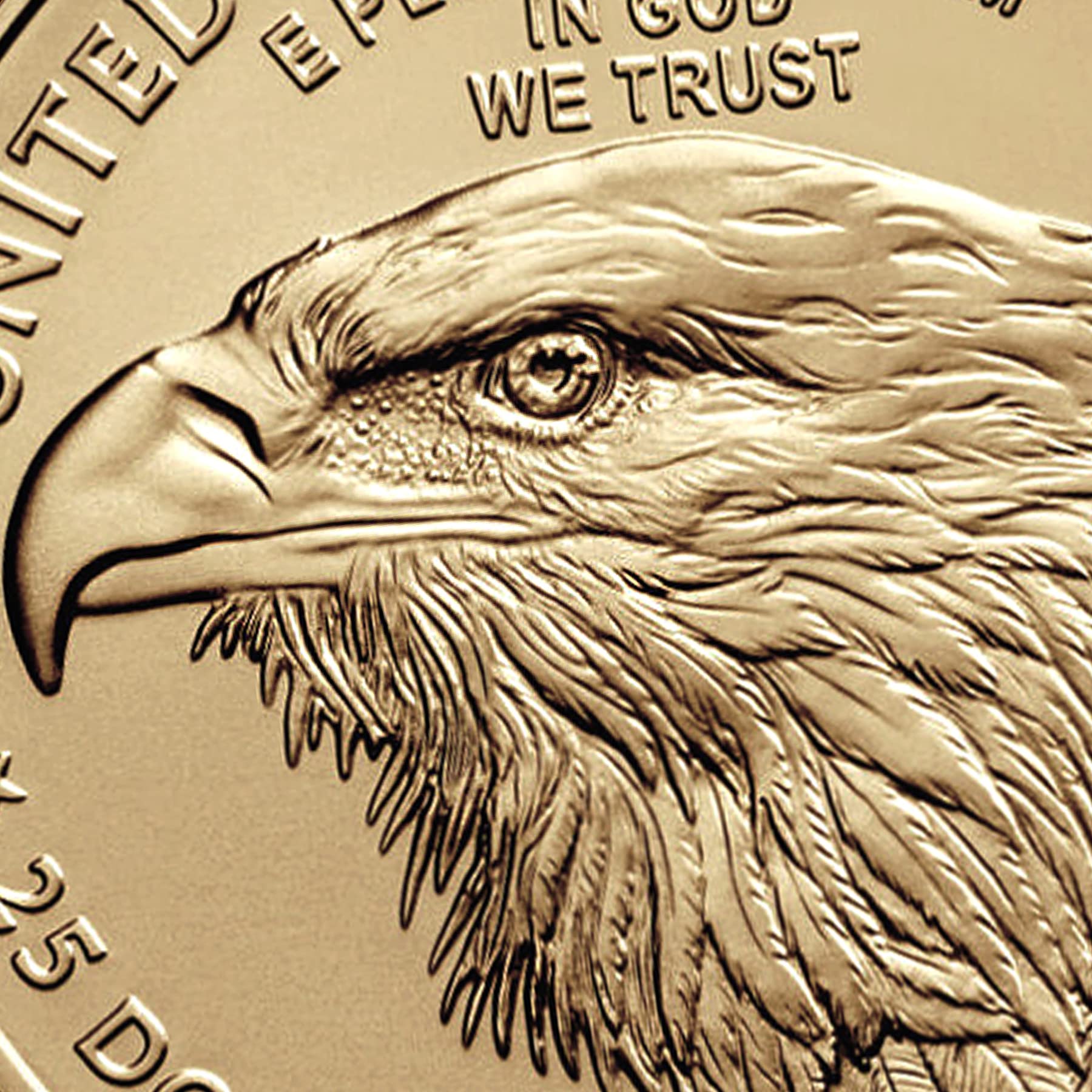 2025 1/10 oz American Gold Eagle Coin Brilliant Uncirculated with a Certificate of Authenticity $5 BU