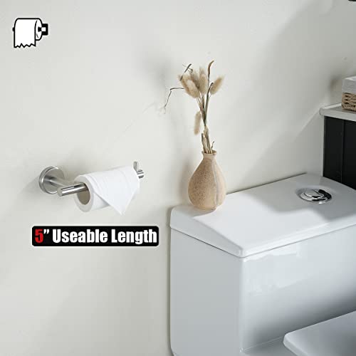 JQK Bathroom Hardware Set, 5-Piece Bath Towel Bar Accessory Set Brushed Steel Towel Rack Holder Wall Mount, BAS105-BN