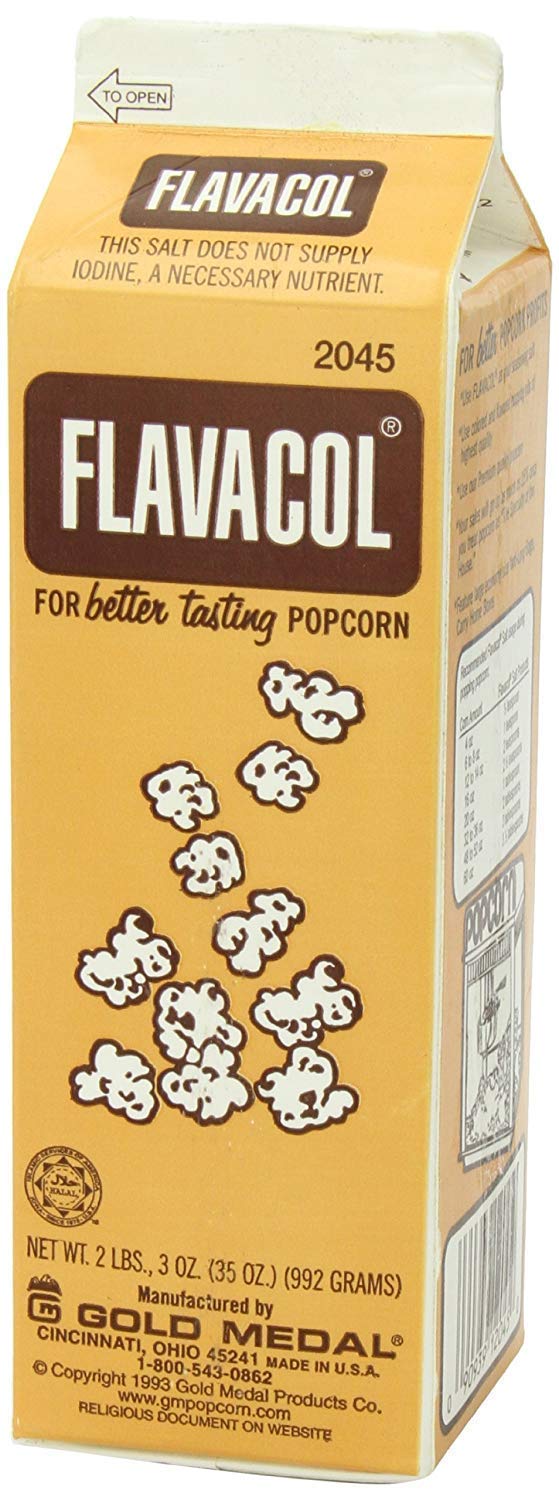 Concession Essentials Premium Gourmet Yellow Popcorn and Popcorn Salt Kit. Flavacol Popcorn Season Salt - 1 35oz Carton and 4lbs Premium Yellow Popcorn Kernals