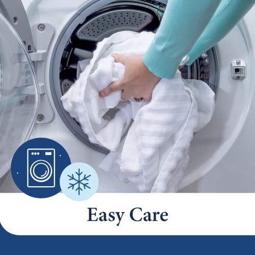 Cosy House Collection Luxury Rayon Derived from Bamboo Blend 2-Pack Towel Set - Ultra Soft, Absorbent and Quick Drying - Plush Cotton Hotel Spa Quality - 15" x 26" (Hand Towel, White)