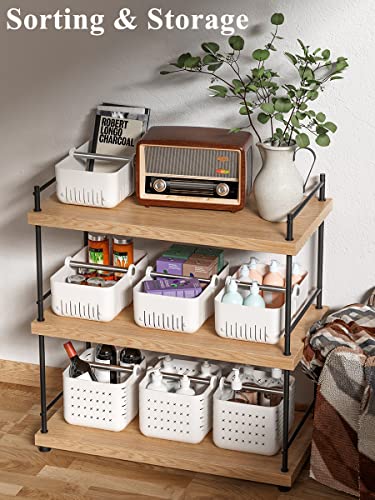 WeshyiGo 2-Pack Grey Shower Caddies and 2 Pack Deformable Plastic Shower Caddy Basket,with handles, Portable Bathroom Caddy Basket, For Bathroom、 room、 Kitchen and College Dorm（White）