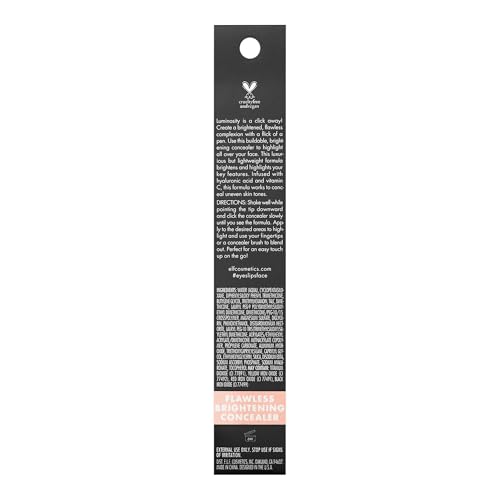 e.l.f. Flawless Brightening Concealer, Illuminating & Highlighting Face Makeup, Conceals Dark Under Eye Circles, Light 23 C, 0.07 Fl Oz