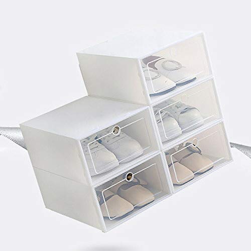 TFCFL Shoe Organizer for Closet , Stackable Shoe Storage, Shoe Rack for Entryway , Clear Plastic Shoe Boxes,20pcs Shoe Box Plastic Stackable Shoe Storage Organizer Clear Drawer Case