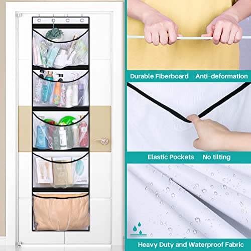 KEETDY 5 Pockets Over the Door Organizer and 5 Large Pockets Over the Door Organizer Hanging Door Storage for Closet