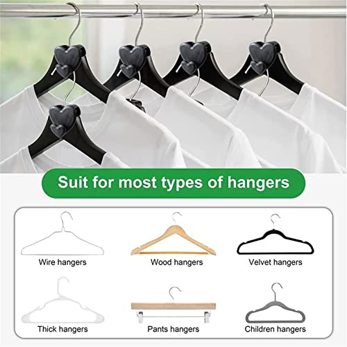 Clothes Hanger Connector Hooks,Hangers AS SEEN ON TV,Closet Organizers and Storage,Hanger Extender Clips,Heavy Duty Cascading Clothes Hanger Hooks (Heart Shape)