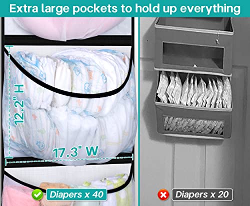 KEETDY 5 Pockets Over the Door Organizer and 5 Large Pockets Over the Door Organizer Hanging Door Storage for Closet