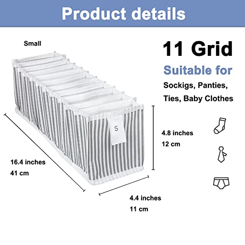 TY 6 Pcs Wardrobe Clothes Organizer , for Folded Closet Organizers and Storage Clothing Bedroom Jeans, white grey