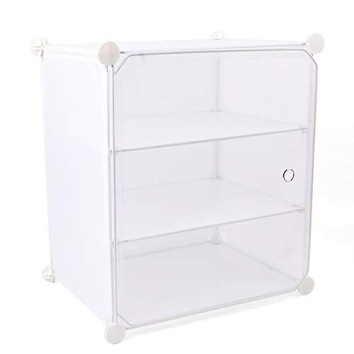 Portable Shoe Storage Organzier Tower, Dust-proof Shoe Rack Shelf Plastic Shoe Storage Cabinet with Doors, Foldable Shoe Storage Rack for Sneaker Collection Heels, Boots, Slippers (4 x 12-tier)