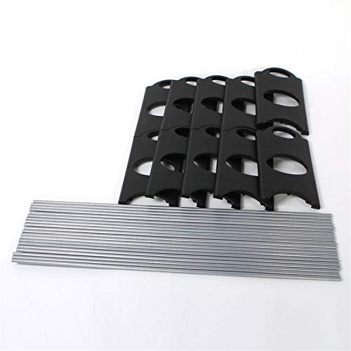 conrover 10-Tier Shoe Rack Shoes and Boots Storage Organizer 50 Pairs Shoe Rack for Entryway Closet and Bedroom Shoe Shelf Metal & Plastic Shoe Tower, Black & Silver
