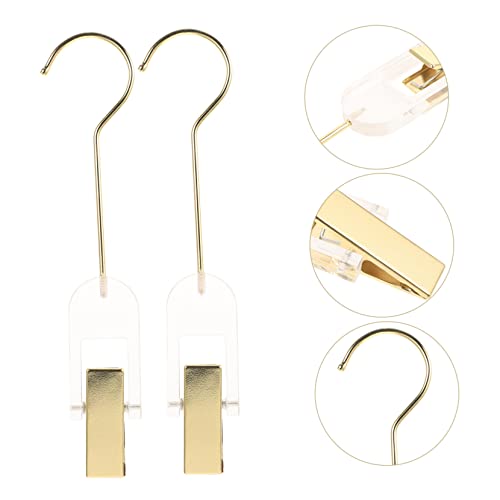 HANABASS 2pcs Coatpin Multipurpose Hanger Skirt Hangers Scarf Hangers for Closet Hat Hangers Clips Laundry Hooks with Clips Underwear Drying Rack Multi-Function Clothes Hangers Closet Hook