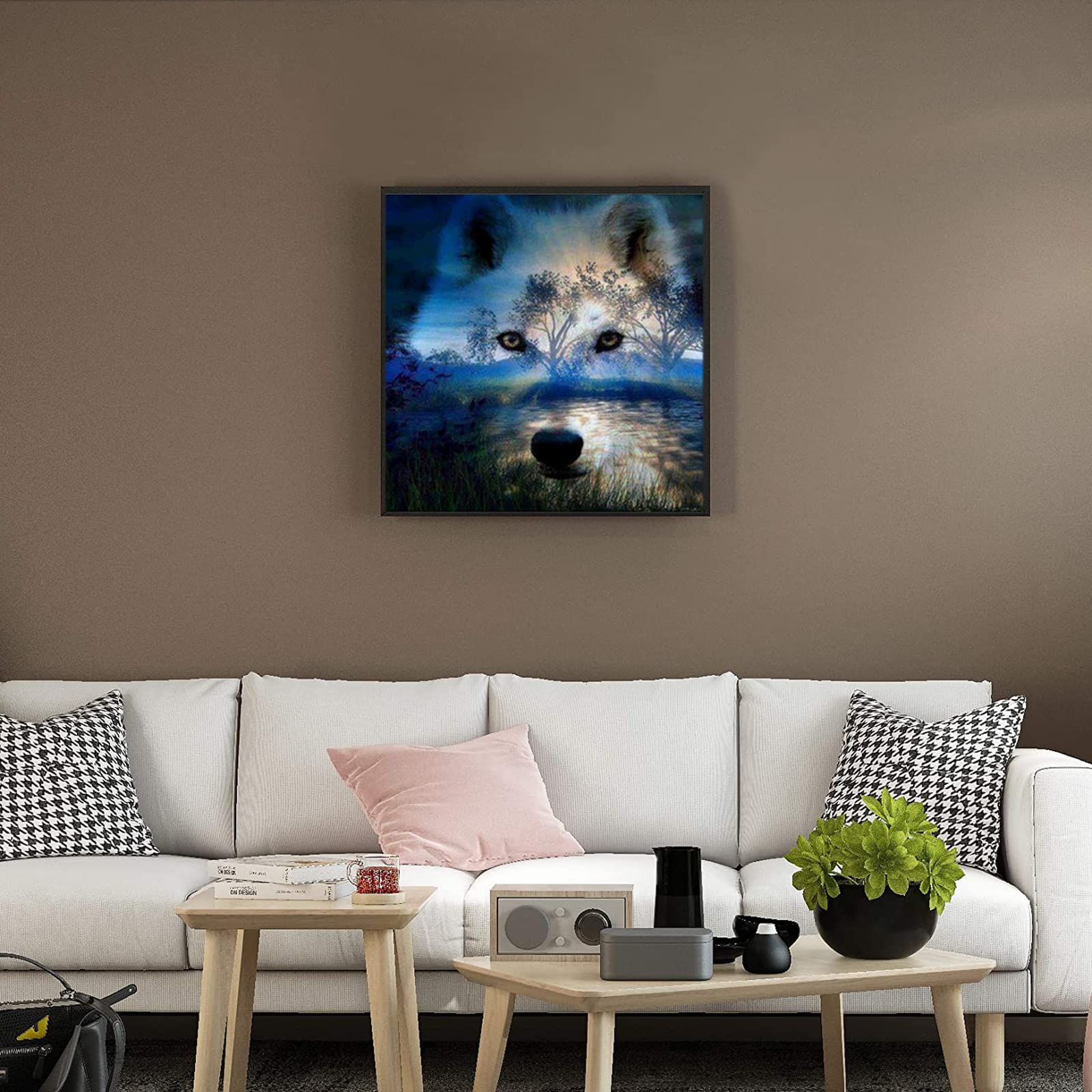 ZYNERY 3 Pack Wolf Diamond Painting Kit for Adults, Diamond Art with Accessories - Gem Art Full Drill for Home Wall Decor Birthday Gift