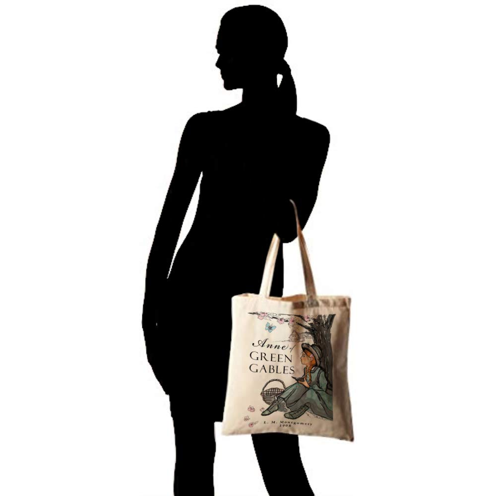 Universal Zone Literary tote bag. Handbag with book design. Book Bag. Library bag. Market bag (Anne of Green Gables)
