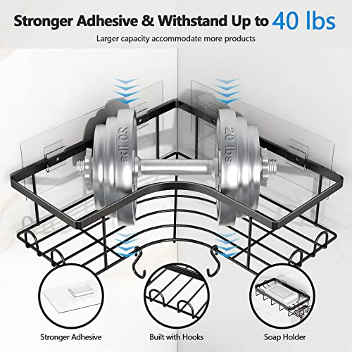 Vmiya Shower Caddy Corner with Replacement Adhesive Strips