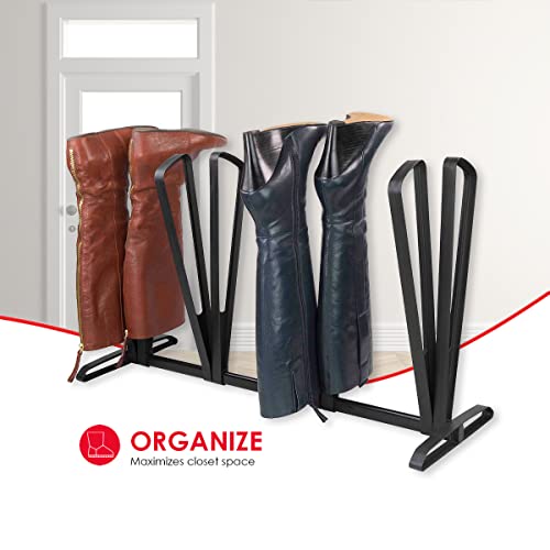 Home Basics Boot Organizer, Space Saving Boot Rack for 4 Pairs of Boots