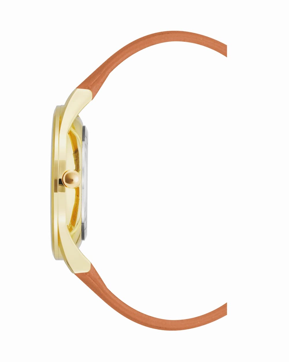 Nine West Women's Japanese Quartz Dress Watch with Faux Leather Strap, Brown, 18 (Model: NW/1994CHHY)