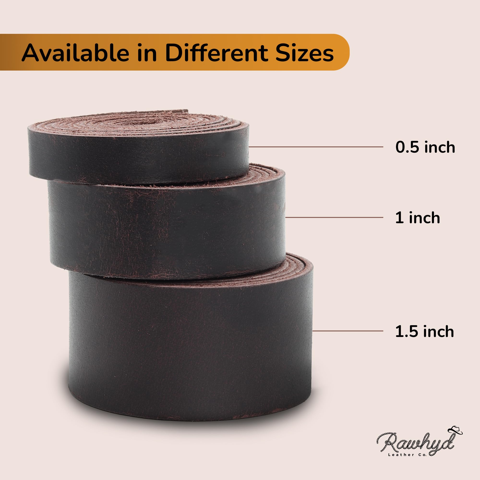 Leather Strap - Full Grain Buffalo Leather Strips for Crafts β Brown Leather Straps Ideal for Arts and Crafts, Tooling, Jewelry, DIY Home Decor, & More - Durable Tooling Leather Strip (1.5" x 60")