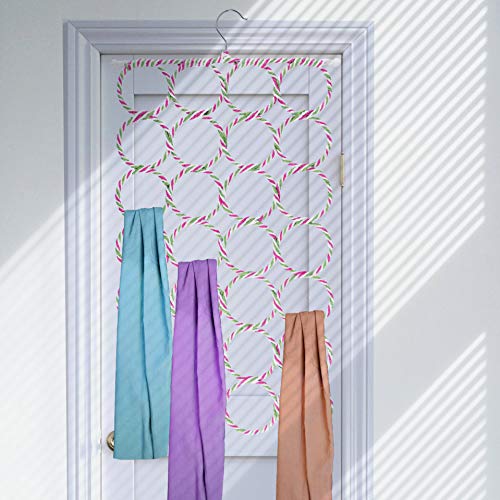 Foldable 28 Ring Hole Slots Space Saving Closet Hanger Scarf, Ties, Belts, Socks Organizer for Home Bedroom, Bathroom, Living Room (2 Pack)