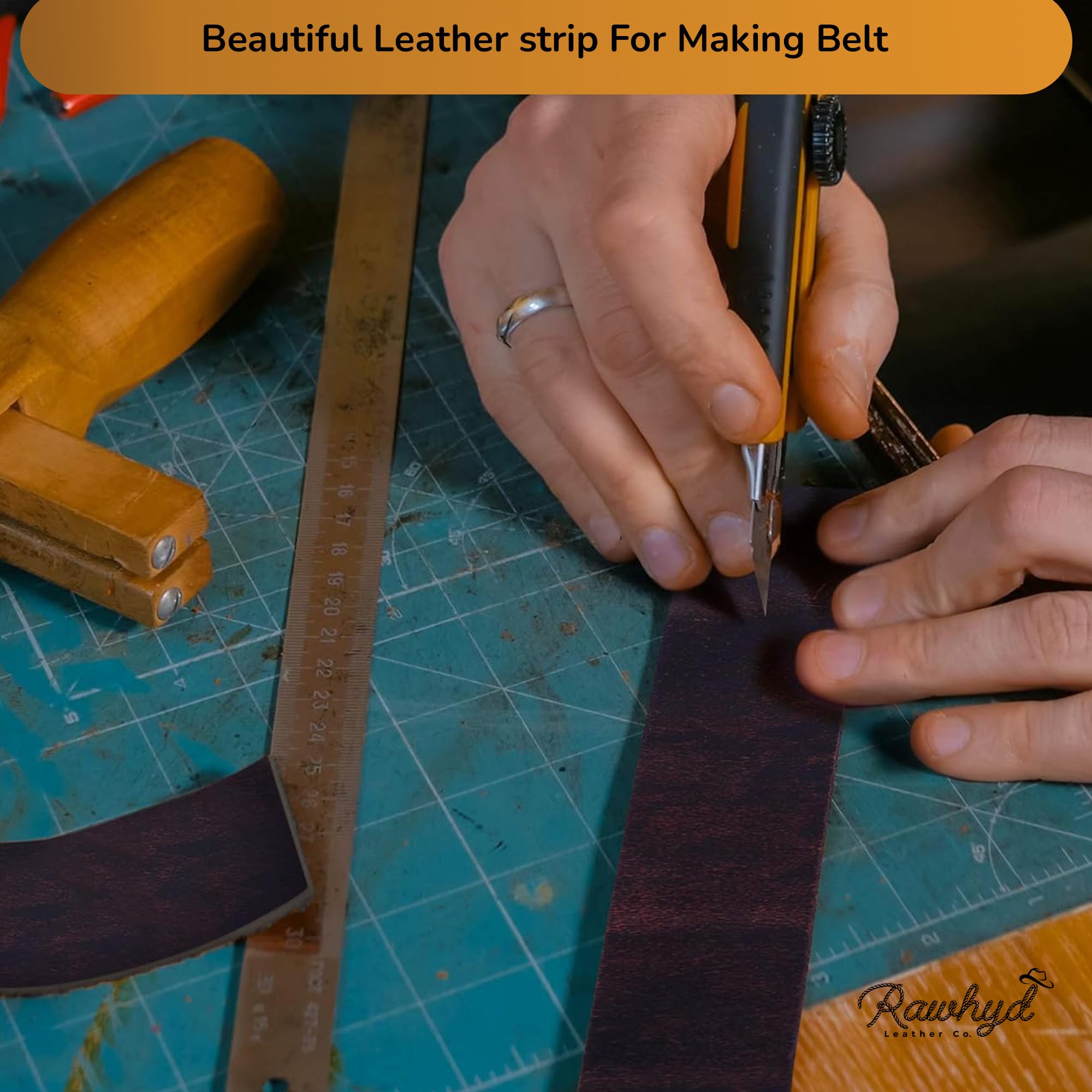 Leather Strap - Full Grain Buffalo Leather Strips for Crafts β Brown Leather Straps Ideal for Arts and Crafts, Tooling, Jewelry, DIY Home Decor, & More - Durable Tooling Leather Strip (1.5" x 60")