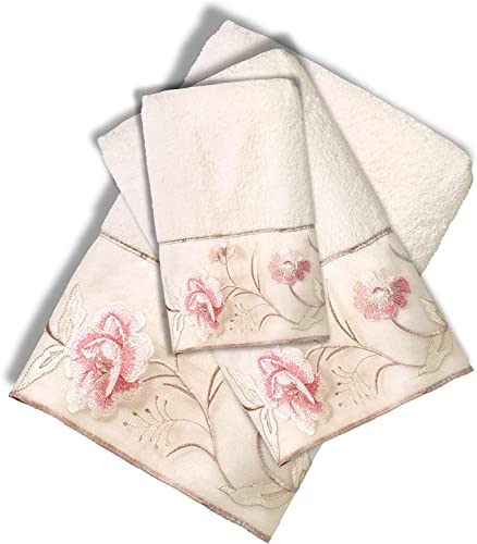 Popular Bath Dublin Rose, Towel Set, Beige