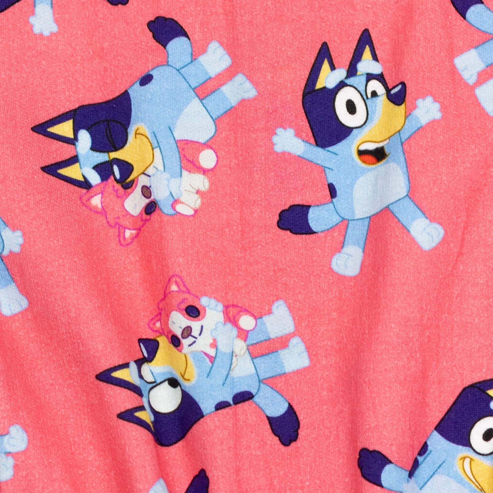 Bluey Polly Puppy Toddler Girls French Terry Sleeveless Romper Pink 2T