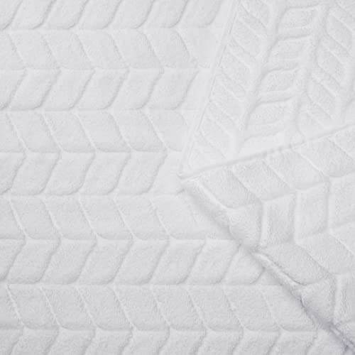 Alusa Home Ultra Soft & Plush 700 GSM Luxury Bath Towels | 100% Zero-Twist, Long-Staple Cotton | Remarkably Absorbent & Extra Large | 6 Piece Towel Set (White)