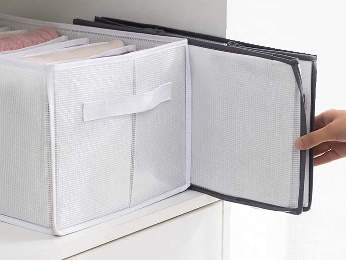 Pants Jeans Clothes Organizer Drawer for Wardrobe Folded Closet Organizers Storage Bins Washable Foldable Compartment Bedroom Separation Baskets Organization Jean Skirts Legging Sweater Dresses T-shirts Baskets Clothing (1)