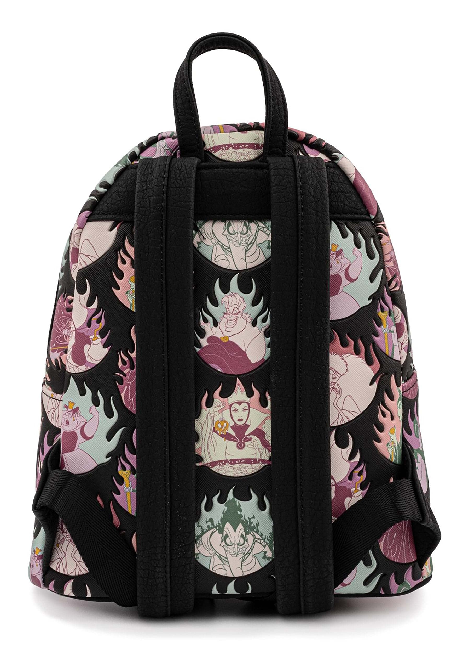 Loungefly Disney Villains Pastel Flames All Over Print Womens Double Strap Shoulder Bag Purse