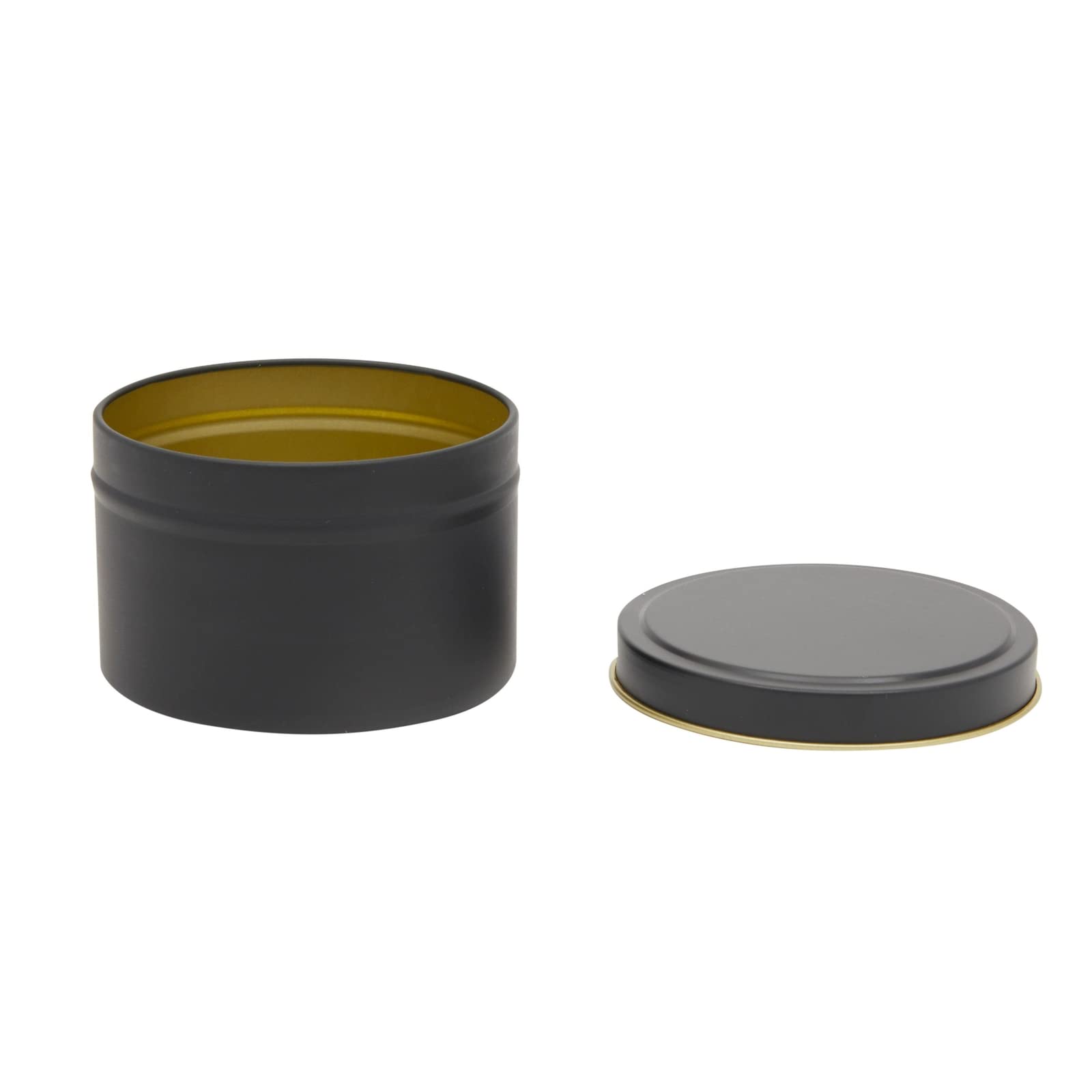 Bright Creations 24 Pack Candle Tins 8 oz with Lids and Labels for Candle Making (Black)