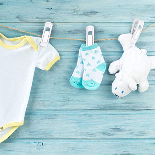 ODILCO White 26pc Velvet Hanger Clips, Pants Velvet Clips, Flocked Clothes Hanger Velvet Finger Grip Clips for Thin Hangers