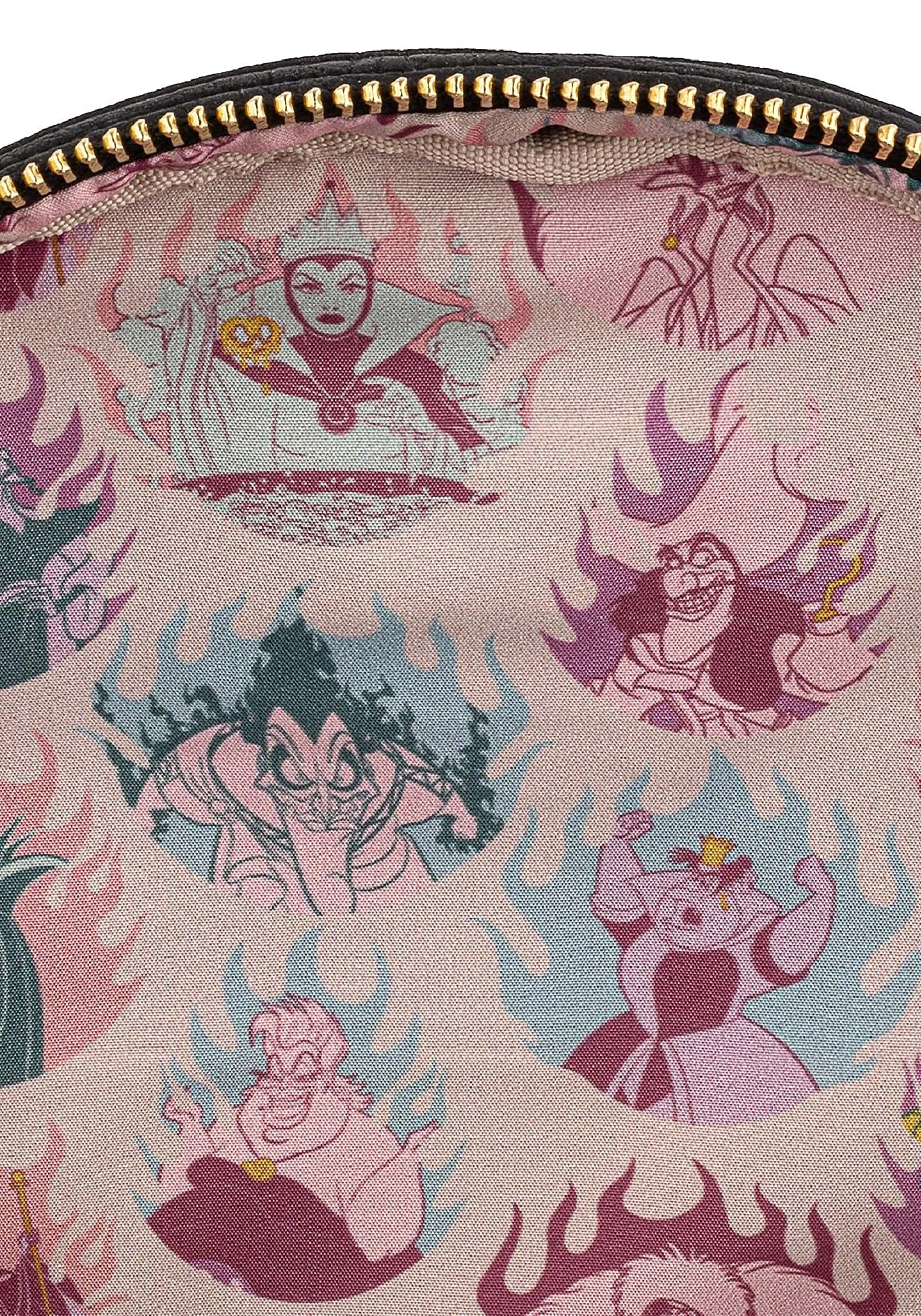 Loungefly Disney Villains Pastel Flames All Over Print Womens Double Strap Shoulder Bag Purse