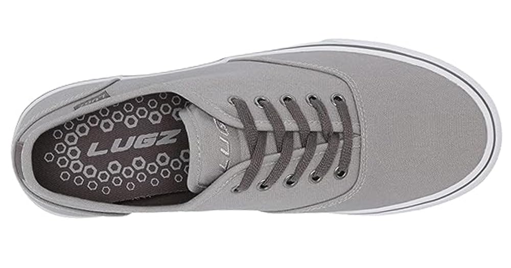 Lugz | Lear Classic Casual Sneakers for Men | Lace Up Mens Canvas Shoes | Everyday Men Footwear, Alloy/Charcoal/White, 9.5 M US