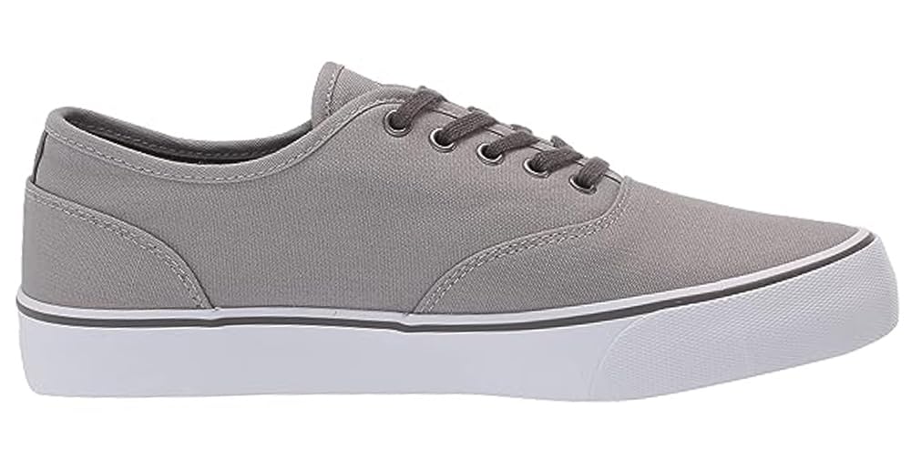Lugz | Lear Classic Casual Sneakers for Men | Lace Up Mens Canvas Shoes | Everyday Men Footwear, Alloy/Charcoal/White, 9.5 M US