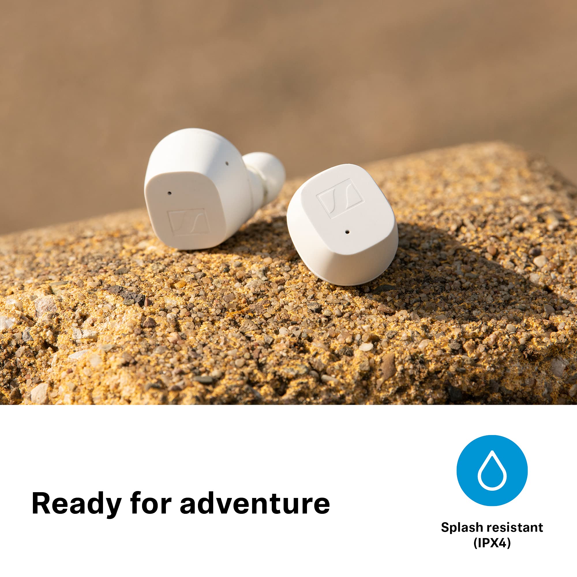 Sennheiser Consumer Audio CX True Wireless Earbuds - Bluetooth In-Ear Headphones for Music and Calls with Passive Noise Cancellation, Touch Controls, Bass Boost, IPX4 and 27-hour Battery Life, White