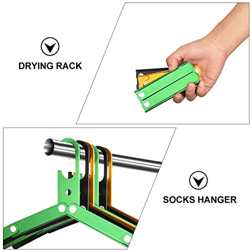 BESPORTBLE Folding Clothes Hanger Aluminium Alloy Travel Clothing Hangers Space Saving Coat Hanger for Camping Travel Hiking Backpacking Orange