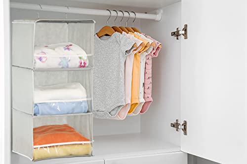 Simple Houseware 10 Shelves Hanging Shoes Organizer + 3 Shelves Hanging Closet Organizer, Grey