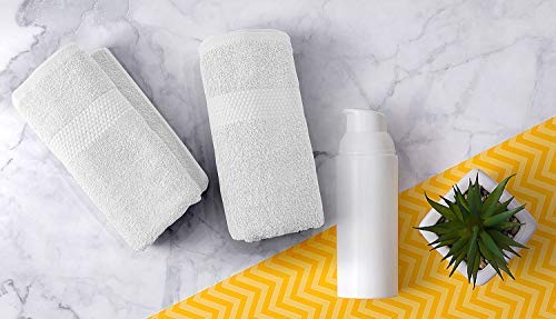 Zuperia Bath Towels 24 x 48 inches, Set of 6 - Ultra Soft 100% Combed Cotton White Towels, Highly Absorbent Daily Usage Bath Towel Set Ideal for Pool, Home, Gym, Spa, Hotel - (White)