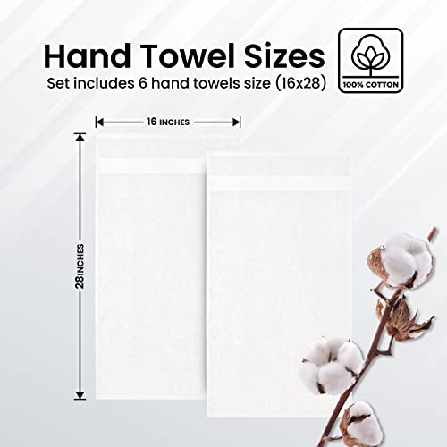 Infinitee Xclusives Premium White Bath Sheets β Pack of 2, 35x70 Inches Large Bath Sheet Towel + Hand Towels - Pack of 6 + Washcloths Set β Pack of 12