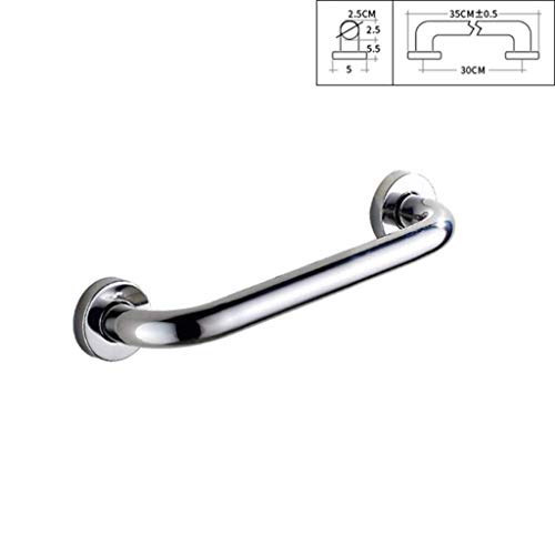 CRODY Bath Wall Attachment Handrails Grab Bar Rails Shower Grab Bar Stainless Steel Anti-Slip Polished Chrome Finished Wall Mounted for Toilet Kitchen Stairway Handrail Towel Rack Disabled Elderly Han