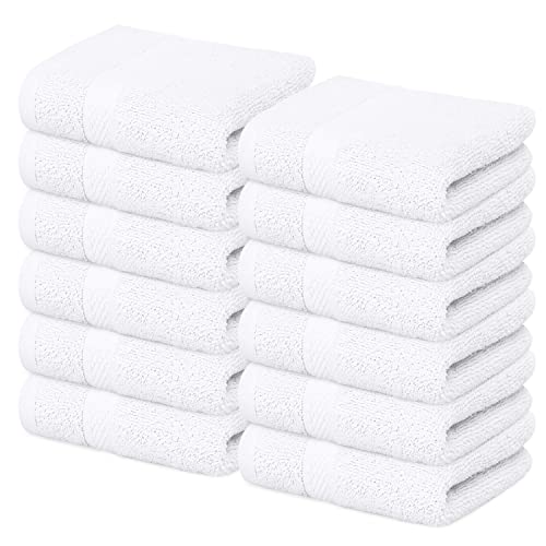 Infinitee Xclusives Premium White Bath Sheets β Pack of 2, 35x70 Inches Large Bath Sheet Towel + Hand Towels - Pack of 6 + Washcloths Set β Pack of 12