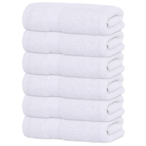 Infinitee Xclusives Premium White Bath Sheets β Pack of 2, 35x70 Inches Large Bath Sheet Towel + Hand Towels - Pack of 6 + Washcloths Set β Pack of 12