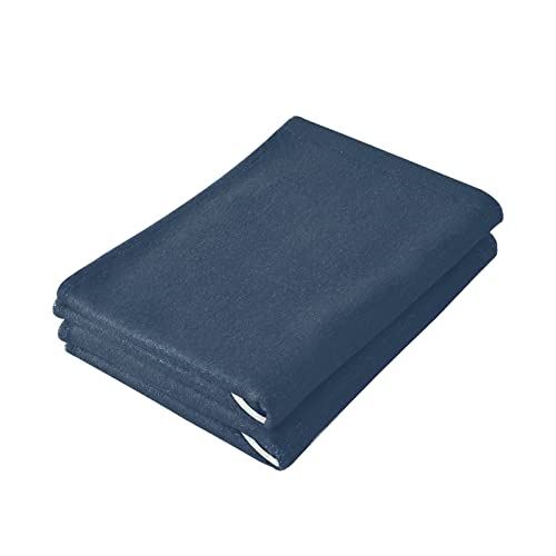 Wamika Nautical Theme Anchor Hand Bath Towel Hanging Towels Set Navy Blue Kitchen Dish Towel Highly Absorbent 2pcs
