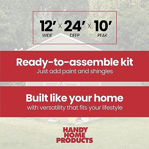 Handy Home Products Astoria 12x24 Do-It-Yourself Wooden Storage Shed
