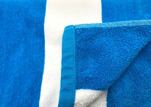 La Calla Cabana Beach Towel - 100% Terry Velour Cotton Turkish Towels - 35 Inches by 60 Inches Plush Soft and Comfortable and Extremely Absorbent; - Eco Friendly (1 Towel, Aqua)