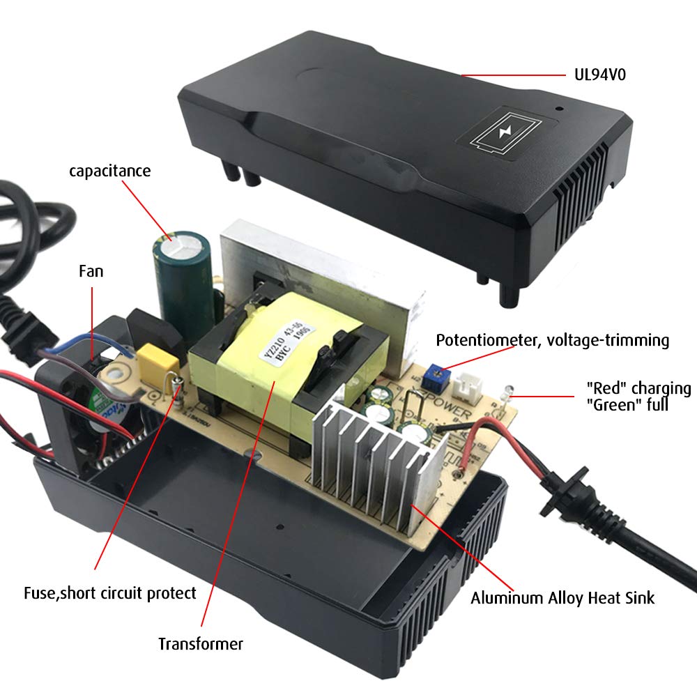 YZPOWER 29.4V 5A Power Adapter for Electric Bike Mobility Scooter 24V Lithium Battery Charger 3-Pin XLR Connector