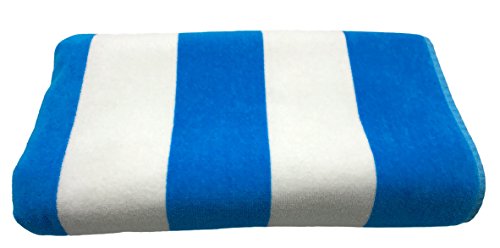 La Calla Cabana Beach Towel - 100% Terry Velour Cotton Turkish Towels - 35 Inches by 60 Inches Plush Soft and Comfortable and Extremely Absorbent; - Eco Friendly (1 Towel, Aqua)